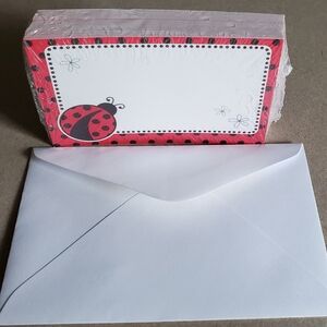 Burton | Office | 5 Lady Bug Enclosure Cards And Envelopes For Flowers ...